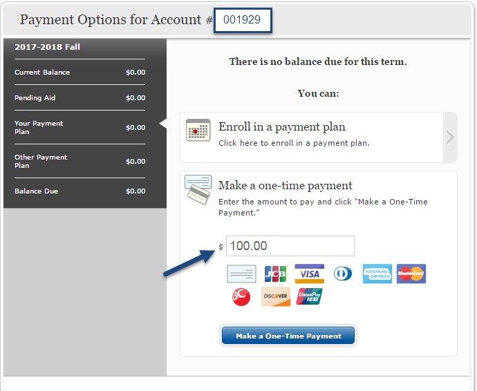 One-Time Payment Instructions | Illinois College